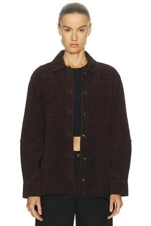 Staud Josette Suede Shirt