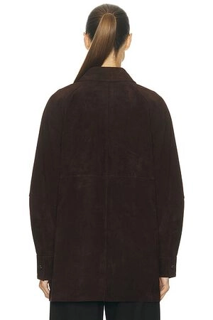 Staud Josette Suede Shirt