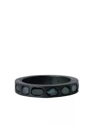 PARTS OF FOUR Sistema Blue Diamond Ring - Silver