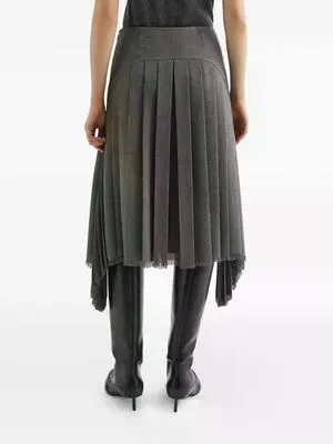 JIL SANDER Pleated Midi Skirt