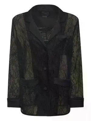 Pinko Lace Jacket With Pockets - Black
