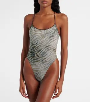 JACQUES WEI Zebra-print Bodysuit