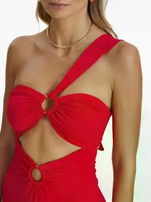 SOFIA ERHAN One-shoulder Swimsuit With Cut-out Detail - Red