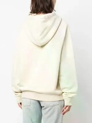 Off-White Cotton Hoodie With Embroidered Logo