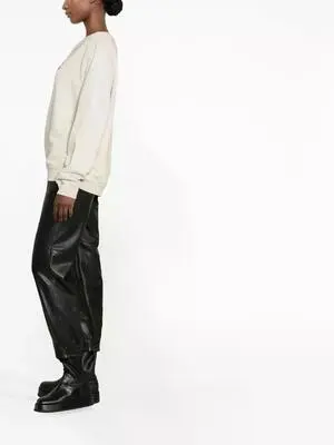Off-White Cotton Slogan Print Sweatshirt
