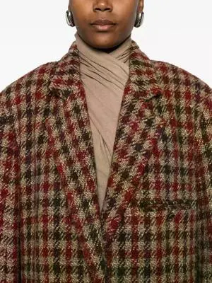 UMA WANG Checked Single-breasted Coat