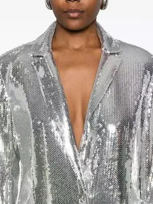 Patrizia Pepe Sequinned Notched Lapel Blazer