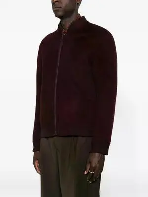 AMARANTO Zip-up Bomber Jacket - Red