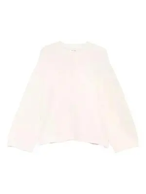 Soft Goat Chunky Knit Crewneck Jumper - Neutrals