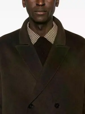 AMARANTO Double-breasted Peak Lapel Coat