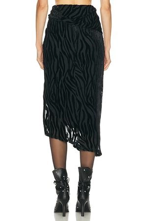 Isabel Marant Étoile Velvet Burnout Skirt With High-low Hem