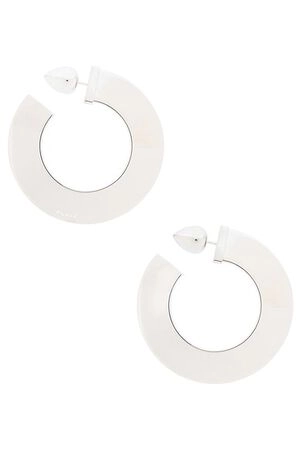 Alaïa Small Blade Hoop Earrings In Silver