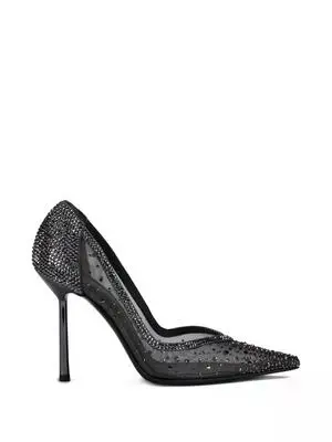 LE SILLA Nicole Crystal-embellished Mesh Pumps - Grey