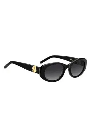 BOSS Logo-plaque Oval-frame Sunglasses