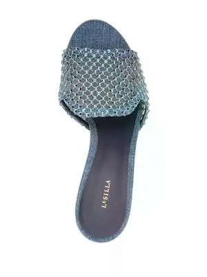 LE SILLA Gilda Mules With Crystal Embellishments