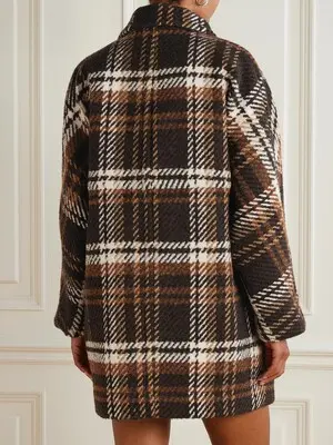 PATOU Checked Wool-blend Coat