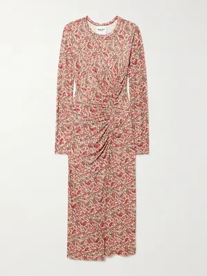 MARANT ETOILE Jelina Paisley Print Stretch-modal Midi Dress