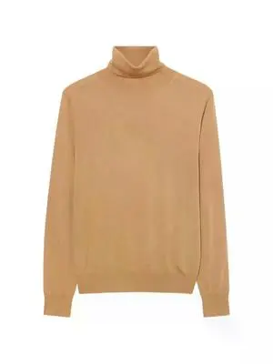 Brooks Brothers Merino Wool Turtleneck Sweater - Brown