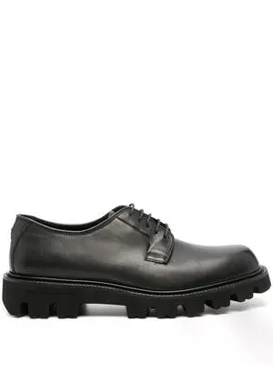 Fratelli Rossetti Logo Plaque Leather Derby Shoes - Black