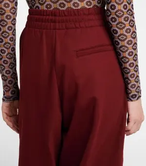 Dries Van Noten Cotton Jersey Wide Leg Drawstring Sweatpants