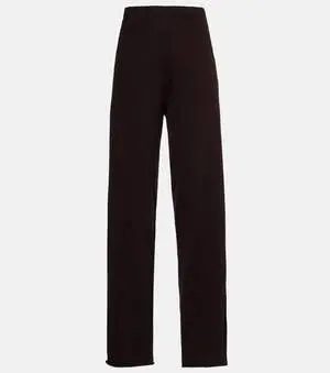 Extreme Cashmere N°353 Relaxed Cotton-blend Straight Pants In Dark - Brown