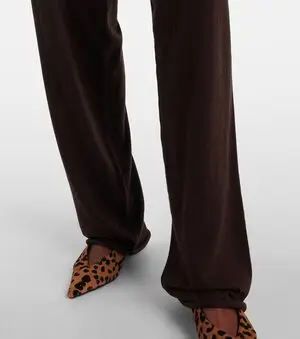 Extreme Cashmere N°353 Relaxed Cotton-blend Straight Pants In Dark - Brown
