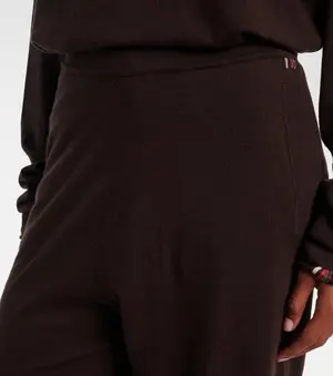 Extreme Cashmere N°353 Relaxed Cotton-blend Straight Pants In Dark - Brown