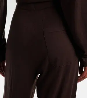 Extreme Cashmere N°353 Relaxed Cotton-blend Straight Pants In Dark - Brown