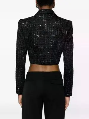 NISSA Sequin-embellished Buttoned Jacket