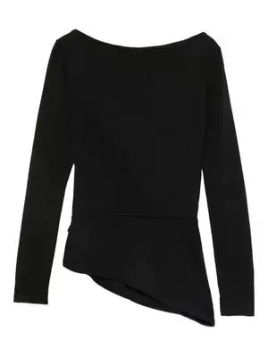 Chiara Boni La Petite Robe Asymmetrical Long Sleeve Blouse