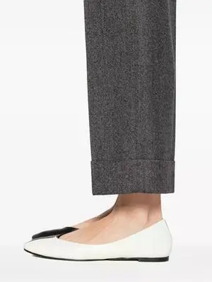 Peserico Pressed-crease Wool Blend Trousers