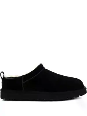 UGG Classic Micro Suede Shearling Lined Clogs - Black