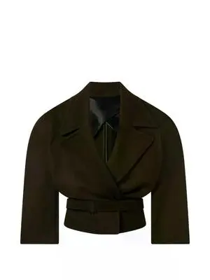 Stella McCartney Cropped Belted Jacket - Green