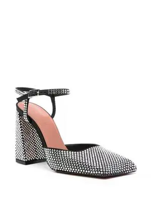 Amina Muaddi Charlotte Crystal-embellished Pumps - Black