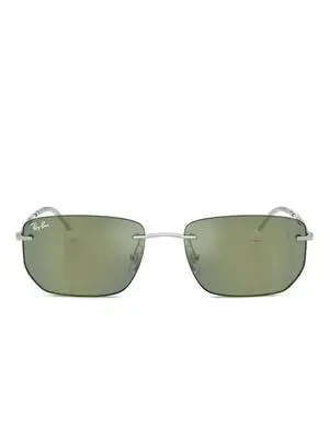 Ray-ban Ray-Ban Square Frame Rimless Sunglasses Silver