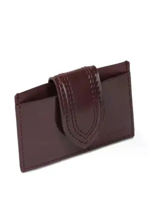 Jacquemus The Bambino Stitched Tab Wallet - Brown