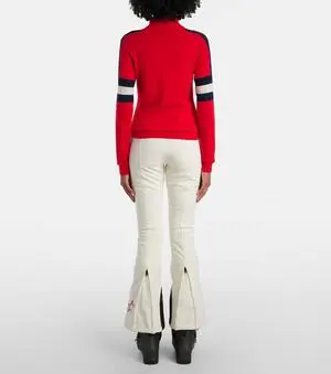 Perfect Moment Merino Wool Ski Turtleneck Sweater - Red