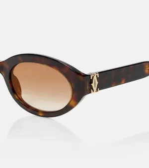Cartier Signature C Oval Sunglasses - Brown