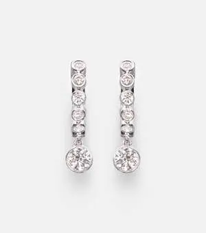 ANITA KO Melrose 18kt White Gold Diamond Huggie Earrings - Silver
