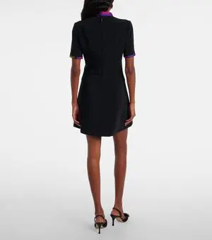 Emilio Pucci Printed Silk-trimmed Cady Mini Dress
