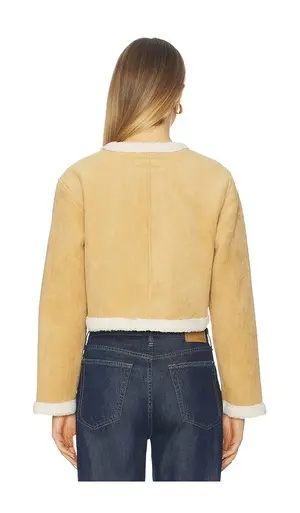 Blanknyc Faux Shearling Trimmed Cropped Jacket