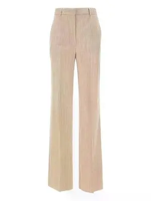 Max Mara Pinstripe Pleated Trousers - Neutrals