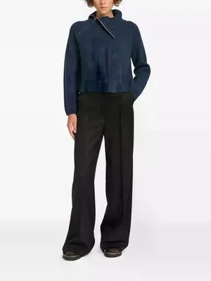 YVES SALOMON Zip Knitted Sweater