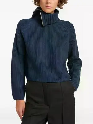 YVES SALOMON Zip Knitted Sweater