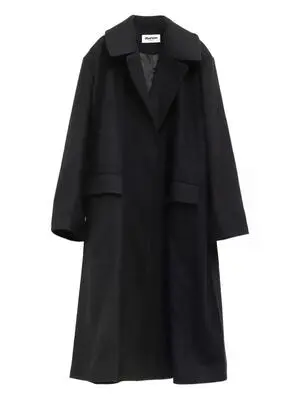 DURAN LANTINK Notched Lapel Pocket Coat - Black