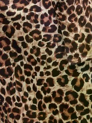 PEDRO DEL HIERRO Leopard Print Midi Skirt