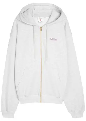 Casablanca Hooded Cotton Sweatshirt - Grey