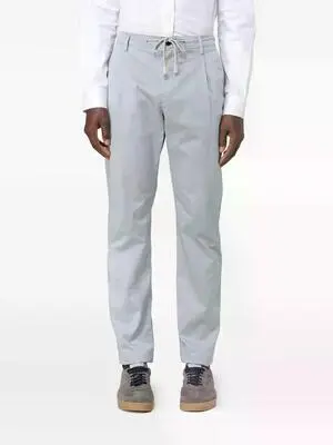 Eleventy Pleated Drawstring Waist Trousers - Blue
