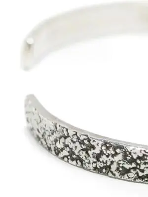 OBSIDIAN Textured Sterling Cuff Bracelet