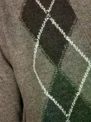 PAOLO PECORA Button-fastening Argyle Cardigan
